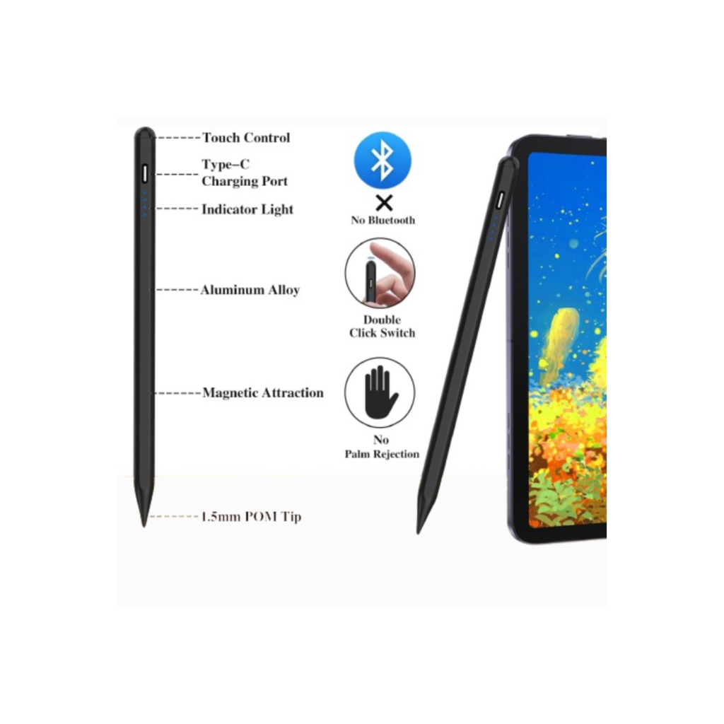 Lapiz Tactil para Tablet – Stylus Pen Universal Negro – Worlddata